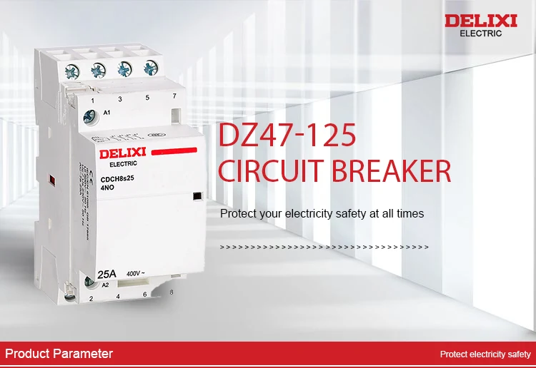 Delixi Mcb Dz47-125 Circuit Breaker Electric 1p 63a 80a 100a 125a Plastic Recycling Machinery ...