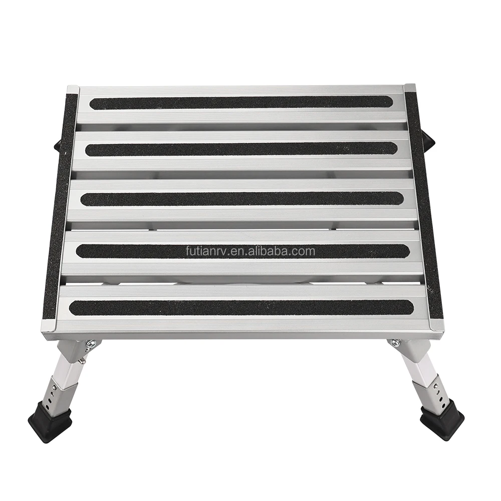 Rv Steps Aluminum Folding Step Platform With Non Slip Rubber Feet Stool 1000lbs Weight Capacity