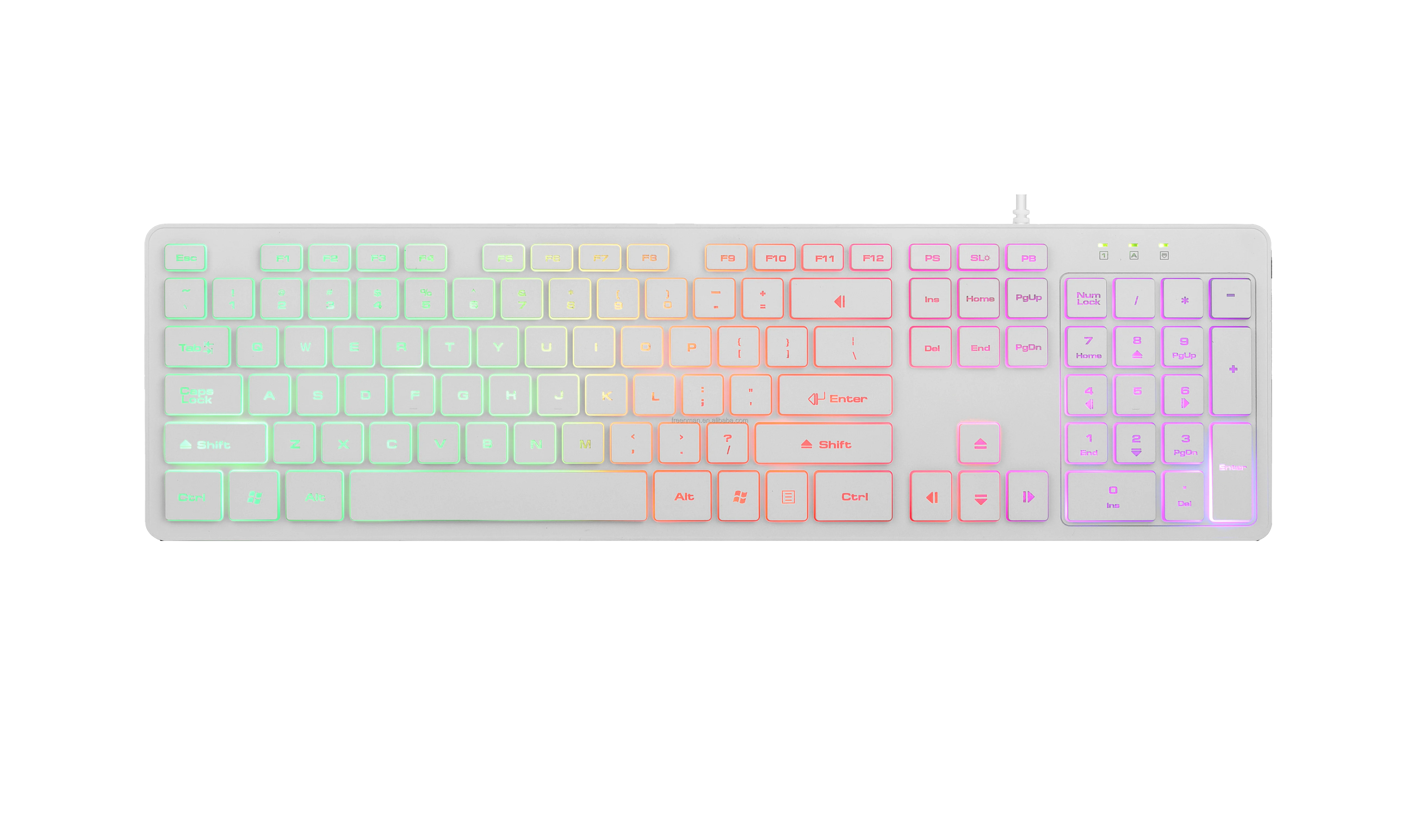Full-Size Wired USB Backlit Keyboard for Office Laptop or Computer New ...