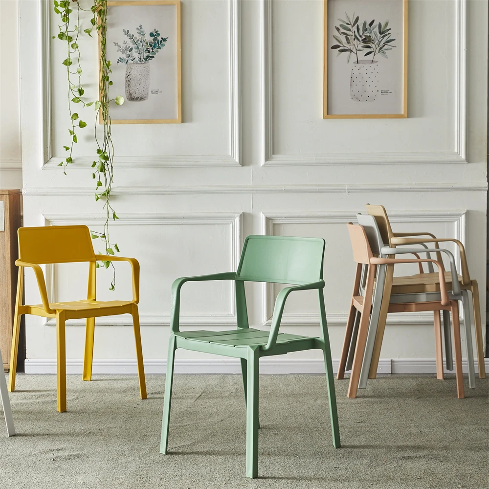 Monoblock Plastic Dining Chair Accent Chairs Furniture Living Room ...