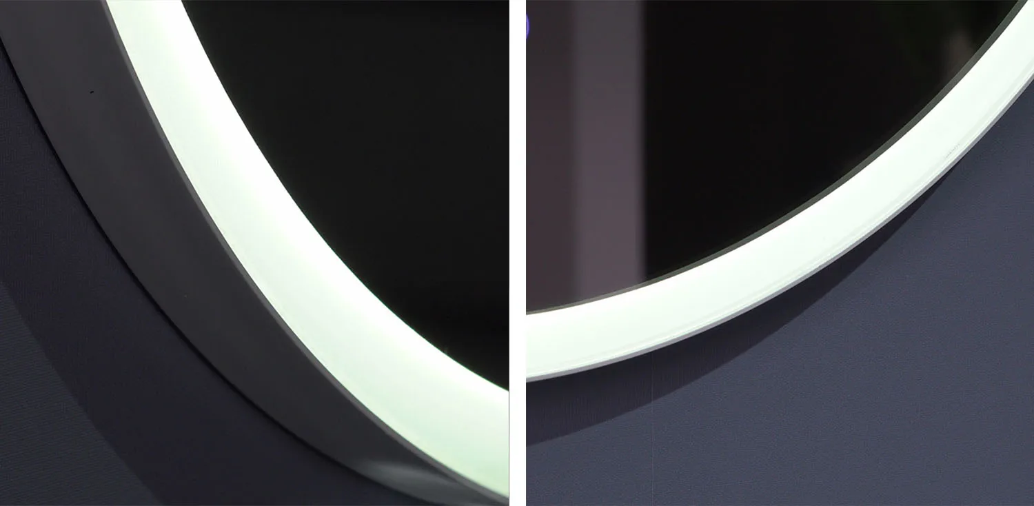 28 Inch Aluminum Alloy White Frame Round Touch Screen Led Bathroom ...