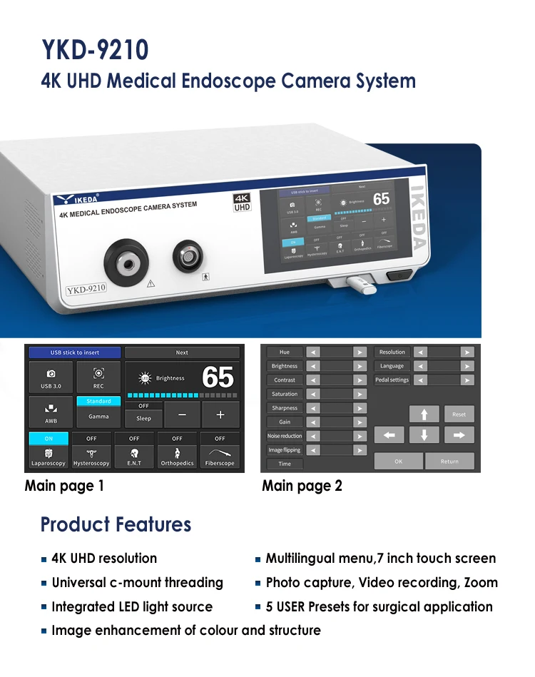 Medical 4K Camera Laparoscope - Endoscopic Surgical Tower