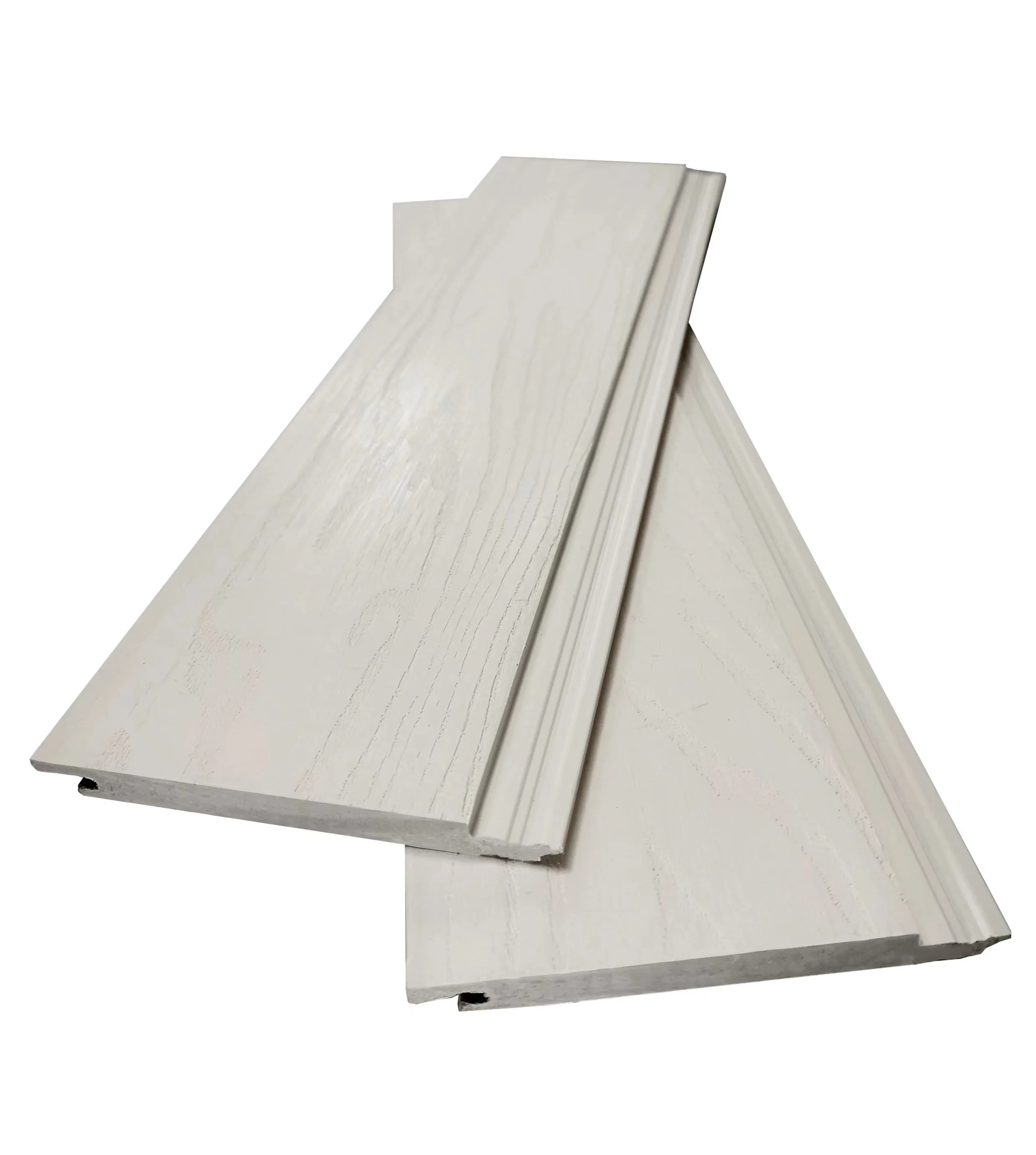 White Color Grain Flexible Wall Cladding Panel For Exterior White PVC ...