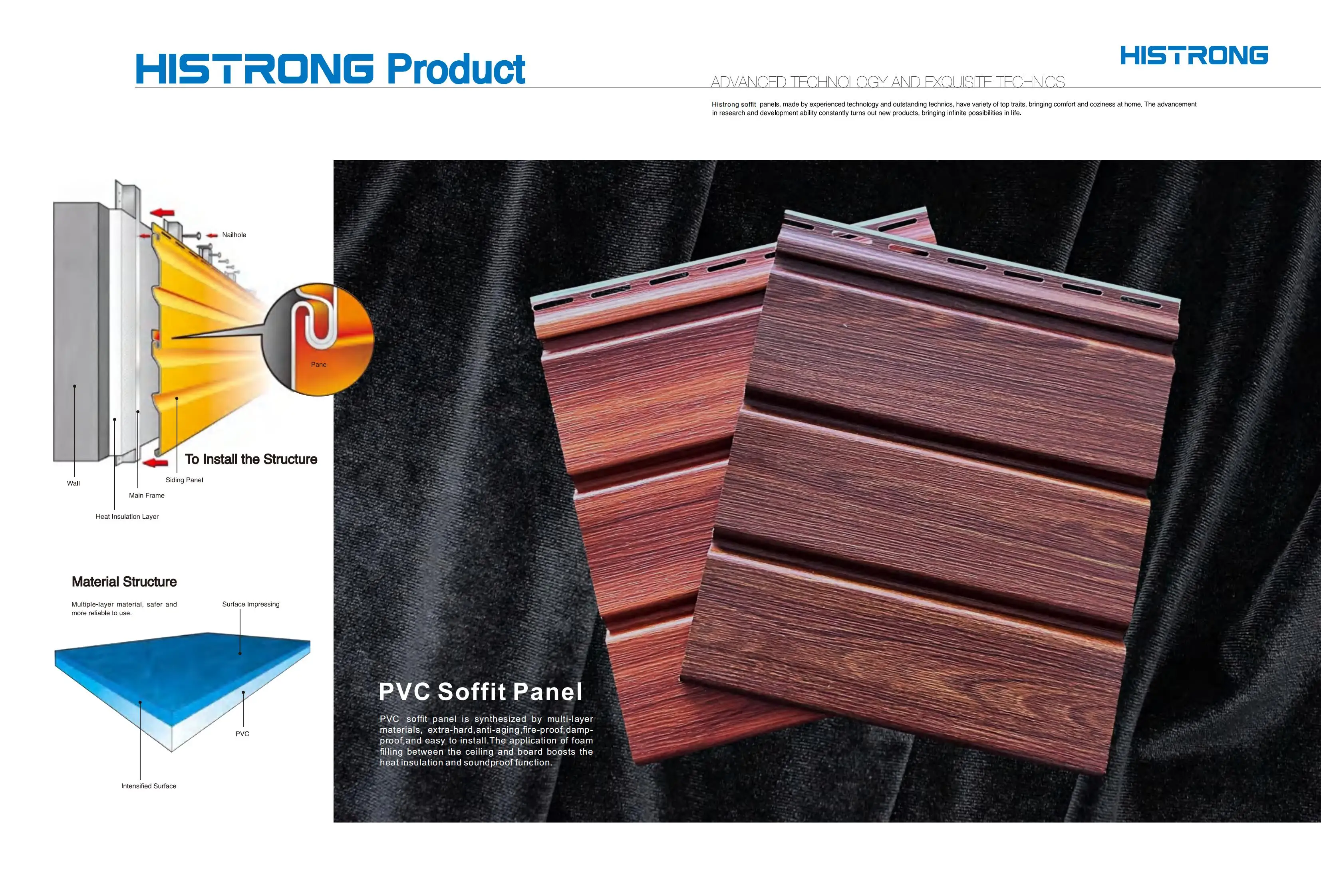 Traditional Laminate Pvc Soffit Board Decoration Acoustic Wood Grain ...