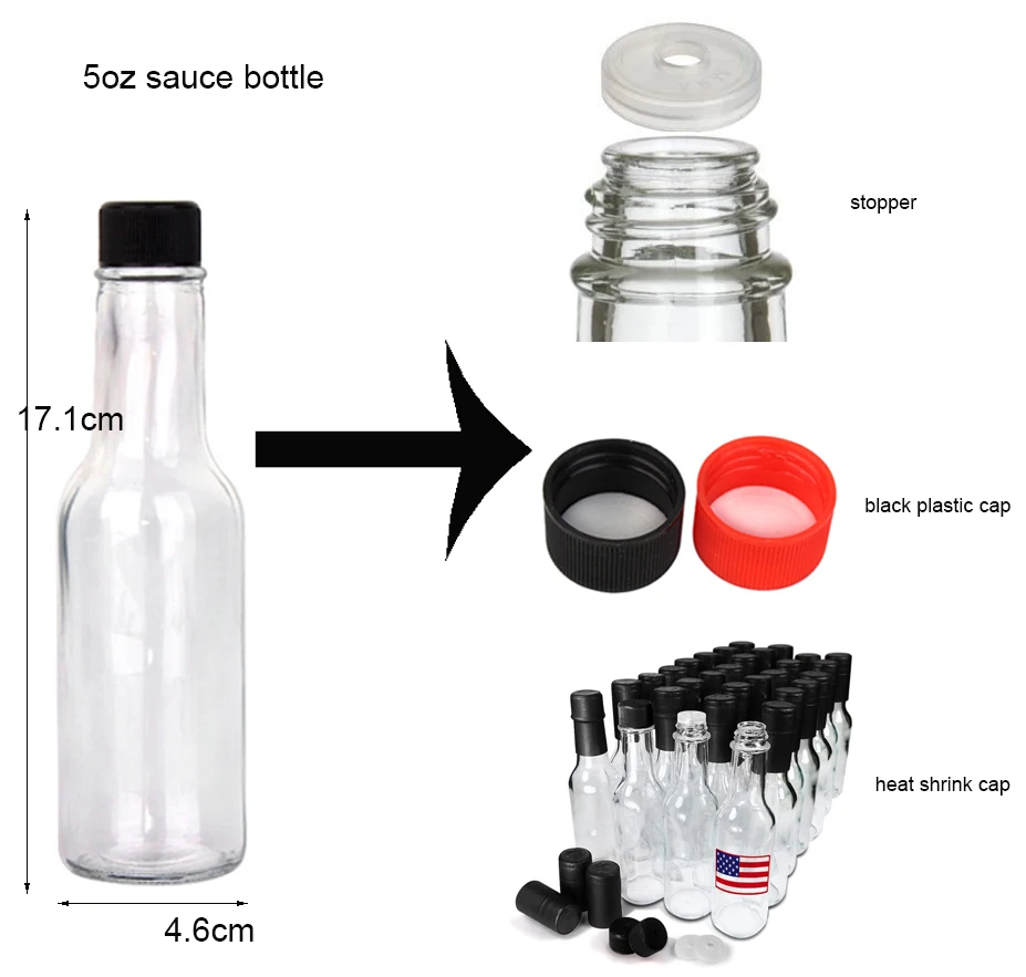 Cheap 150ml Glass Hot Sauce Bottles - Perfect for Tabasco