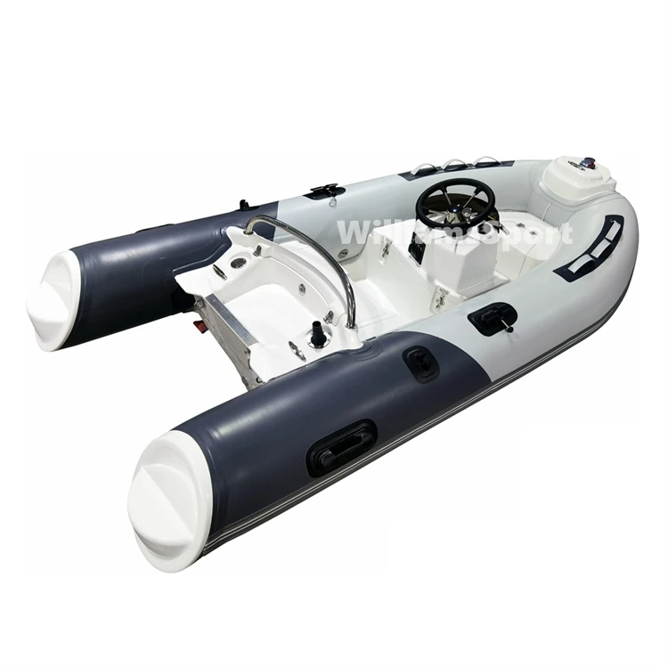 10ft Rib 300 Rigid Fiberglass Hull Inflatable Boat Rowing Orca Hypalon ...