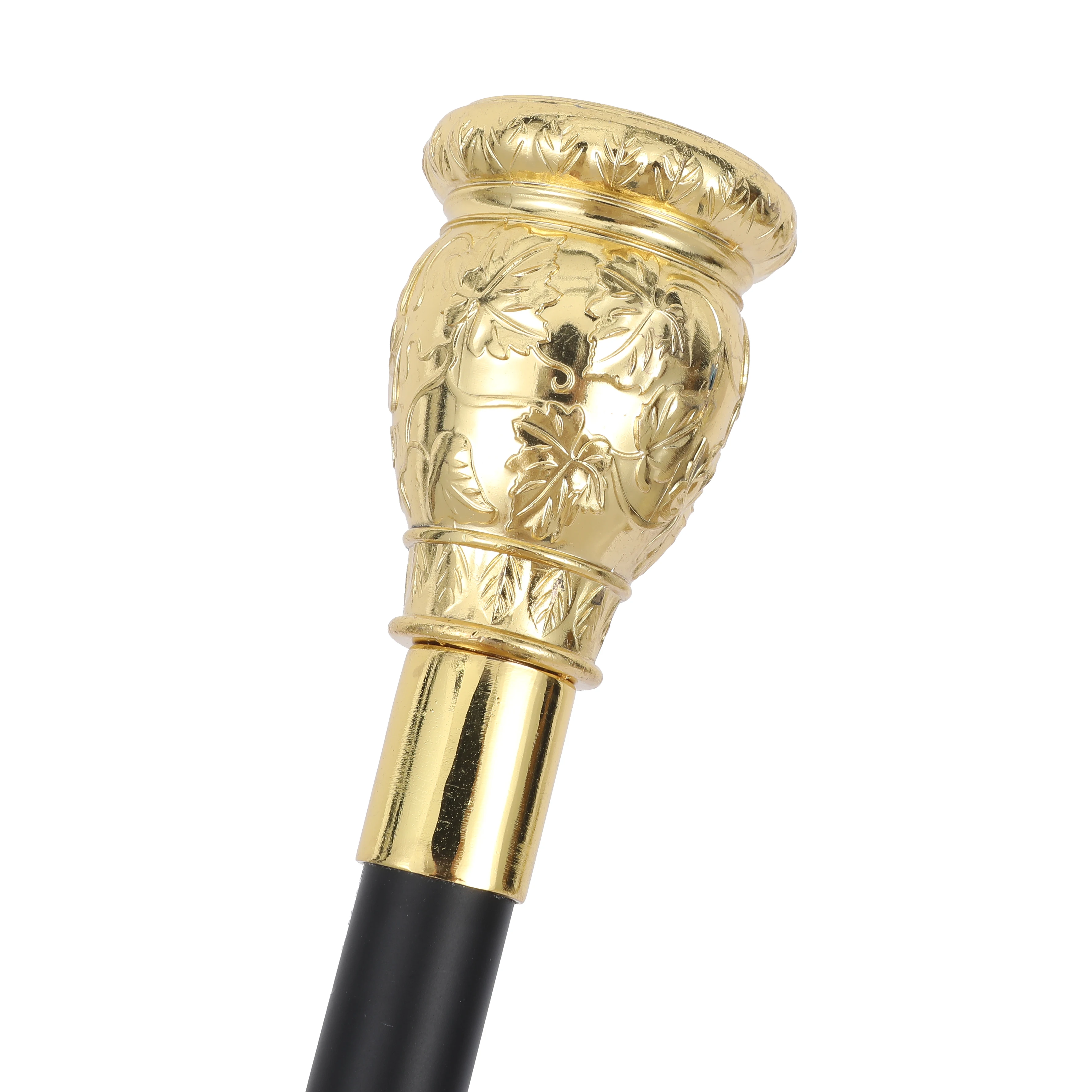 Golden Round Handle Crutches Cosplay Crosier Self Defense Stick Walking ...
