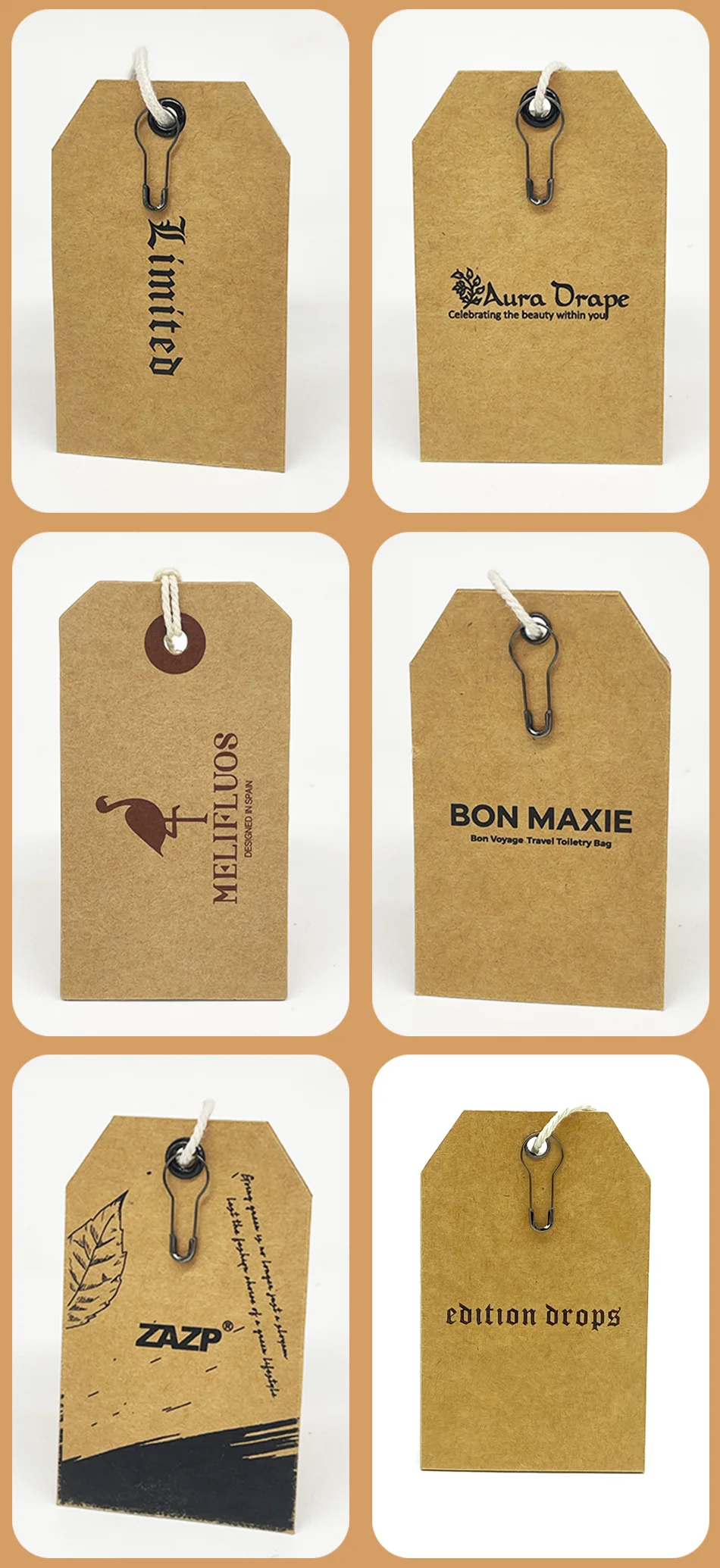 Customized Hang Tag Logo Embossed Matte Finishing Luxury