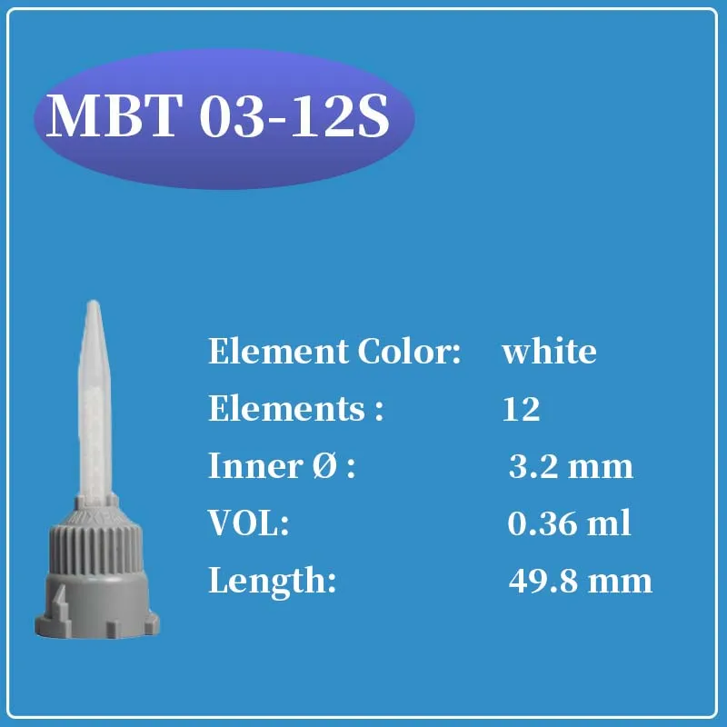 MBT 03-12S SULZER MIXPAC Glue Static Mixer Mixing Nozzle Adhesive ...