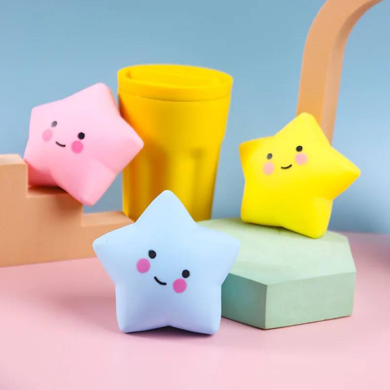 Rainbow Stars Squishy Stress Ball Squishy Toy Star Sensory Fidget ...