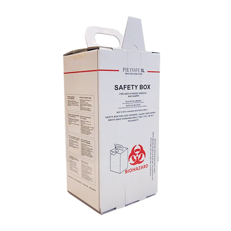 Disposable Syringes Dispenser Cardboard Medical Safety Box For Plastics ...