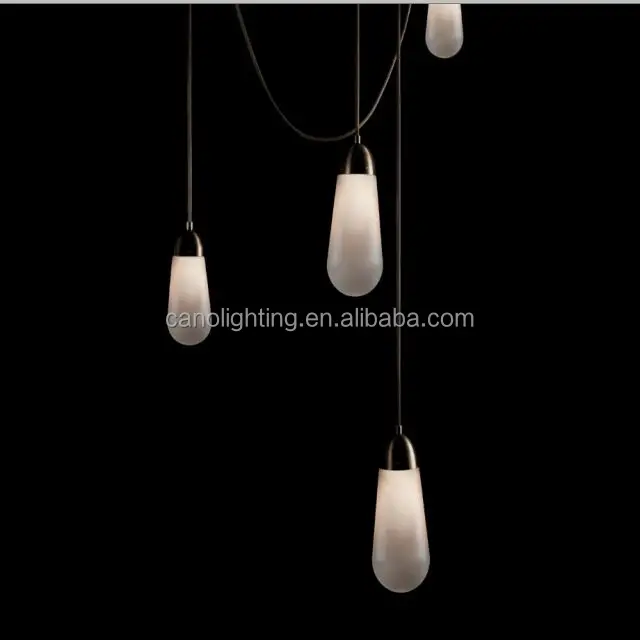 Modern Luxury Linear Lasso Glass Lampshade Chandelier Lamp Modern ...