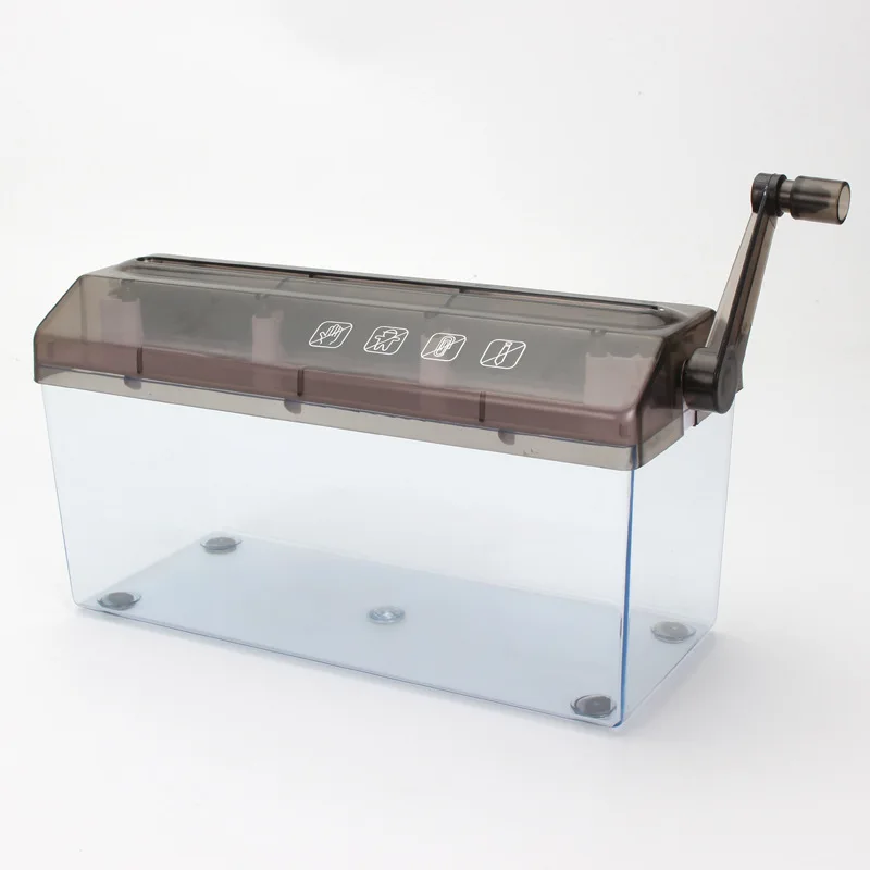 Pink Paper Shredder - Hand Crank A4 Shredder for Desktop