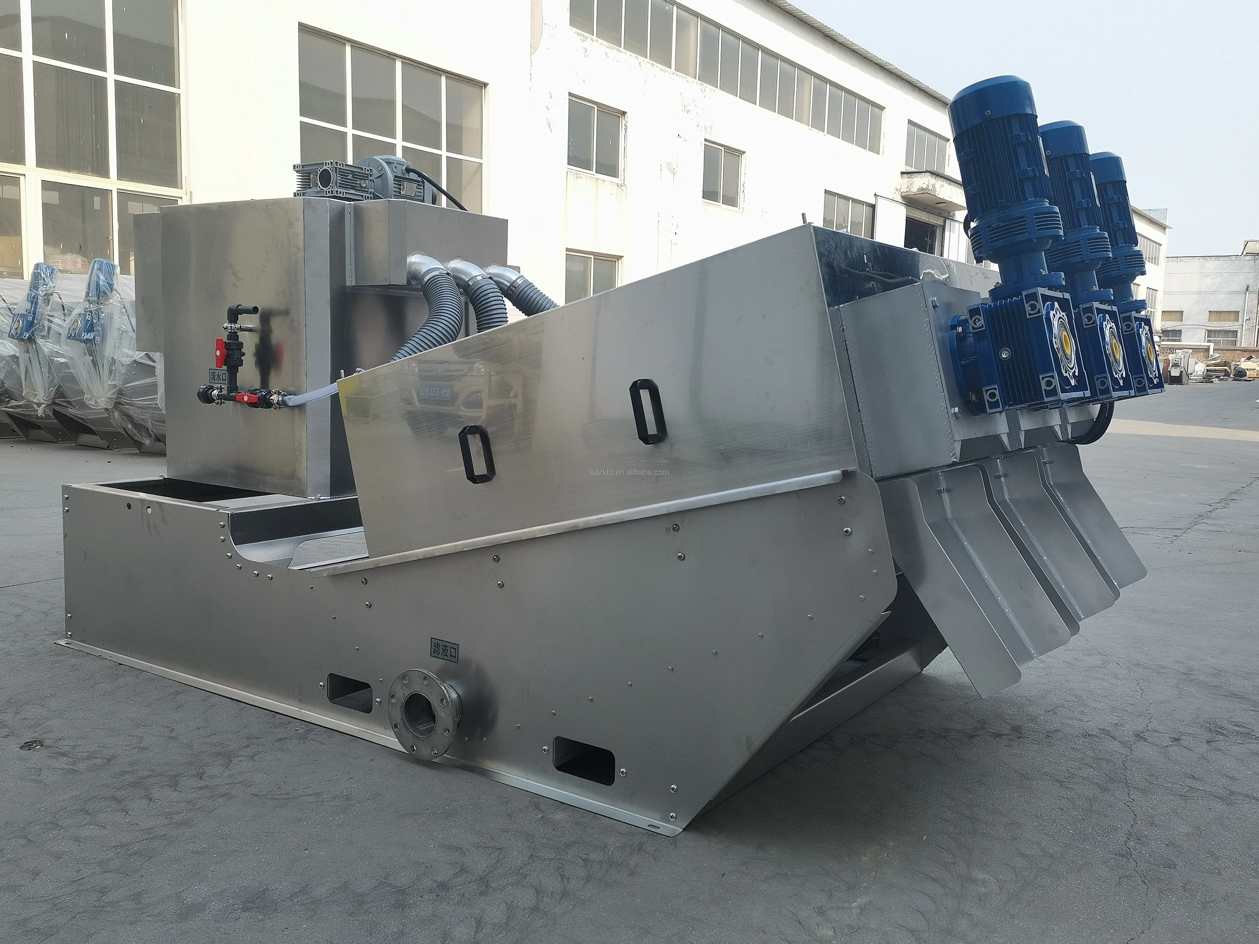 Screw Type Sludge Dewatering Machine Foldable Design for Waste ...