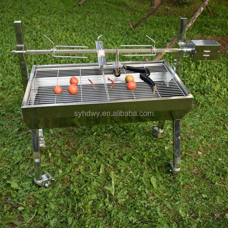 Heavy Duty Portable Charcoal Pig Roasst Spit Rotisserie