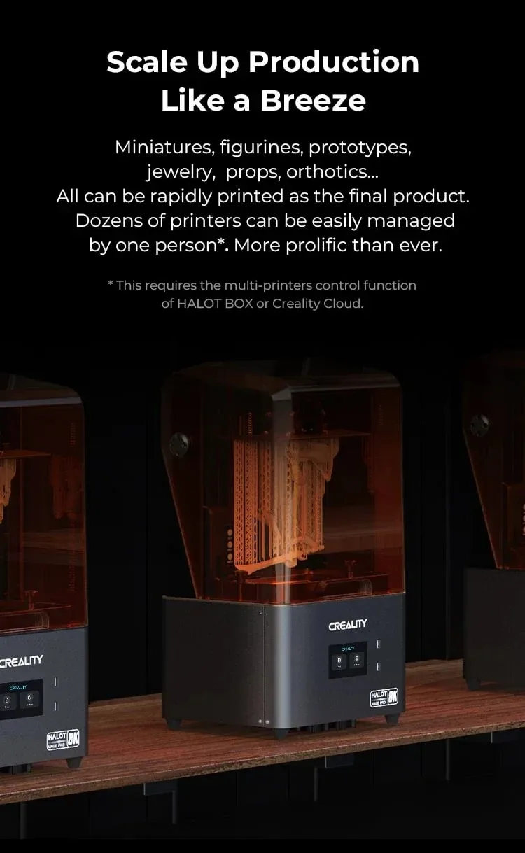 Creality HALOT MAGE PRO High-Speed 8K Resolution Resin LCD 3D Printer ...