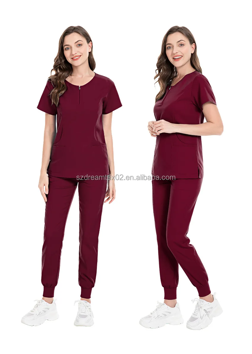 Quick Dry Polyester Rayon Spandex Stretchy Custom logo Medical Lab ...