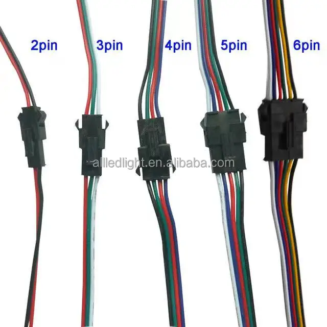 2pin 3pin 4pin 5pin 6pin JST LED Connectors Male and Female Connector for 3528 5050 WS2811 ...