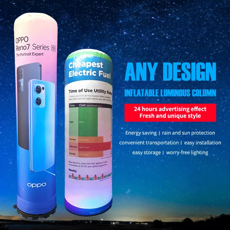 Inflatable Glowing Columns - Custom LED Lighting Solutions