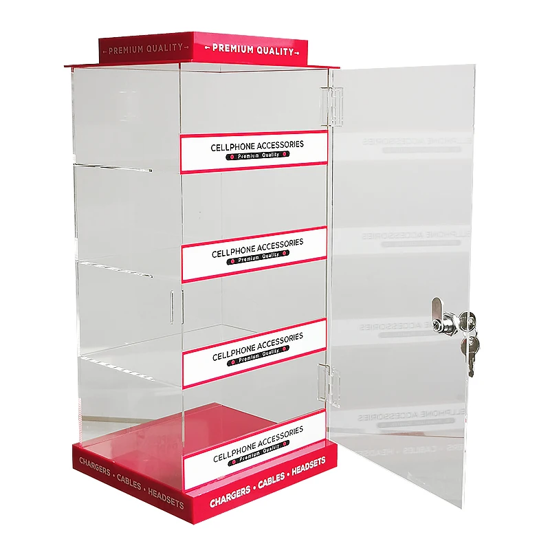 Modern Display Cabinet Acrylic Display Cabinet With Lock - Rectangular ...