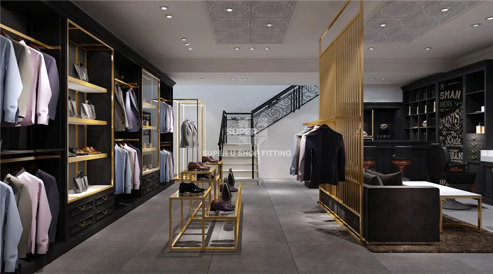 Luxury Menswear Shop Display Furniture - Modern Boutique