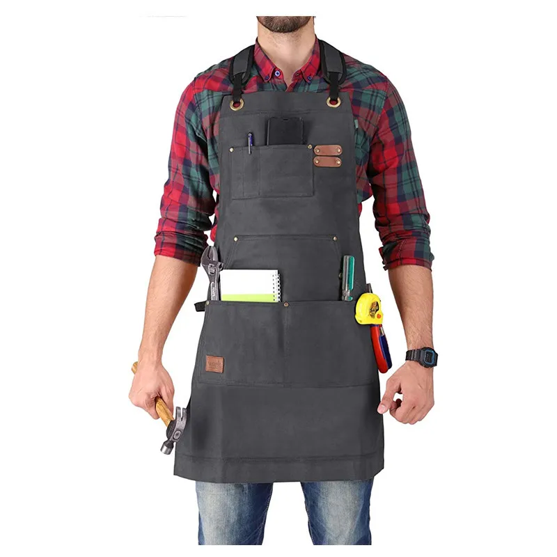 Custom Waxed Canvas Heavy Duty Work Apron With Pockets-deluxe Edition ...