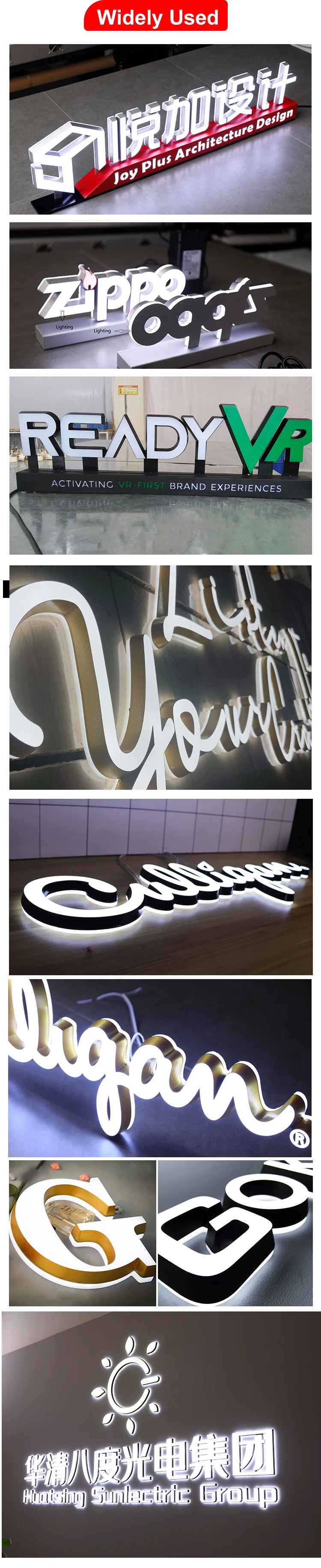 Kexian Custom Led Desk Top Sign Free Standing Table Sign Advertising ...