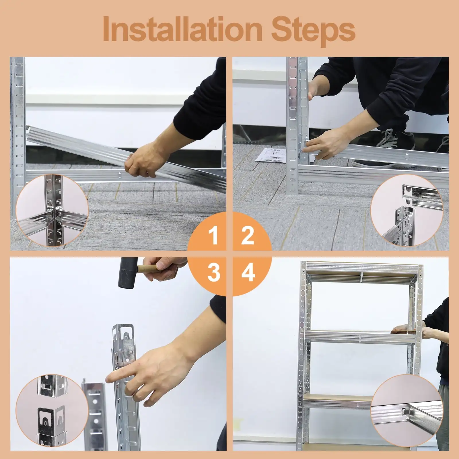 Industrial Adjustable Multifunctional Boltless Shelving Steel Rack ...