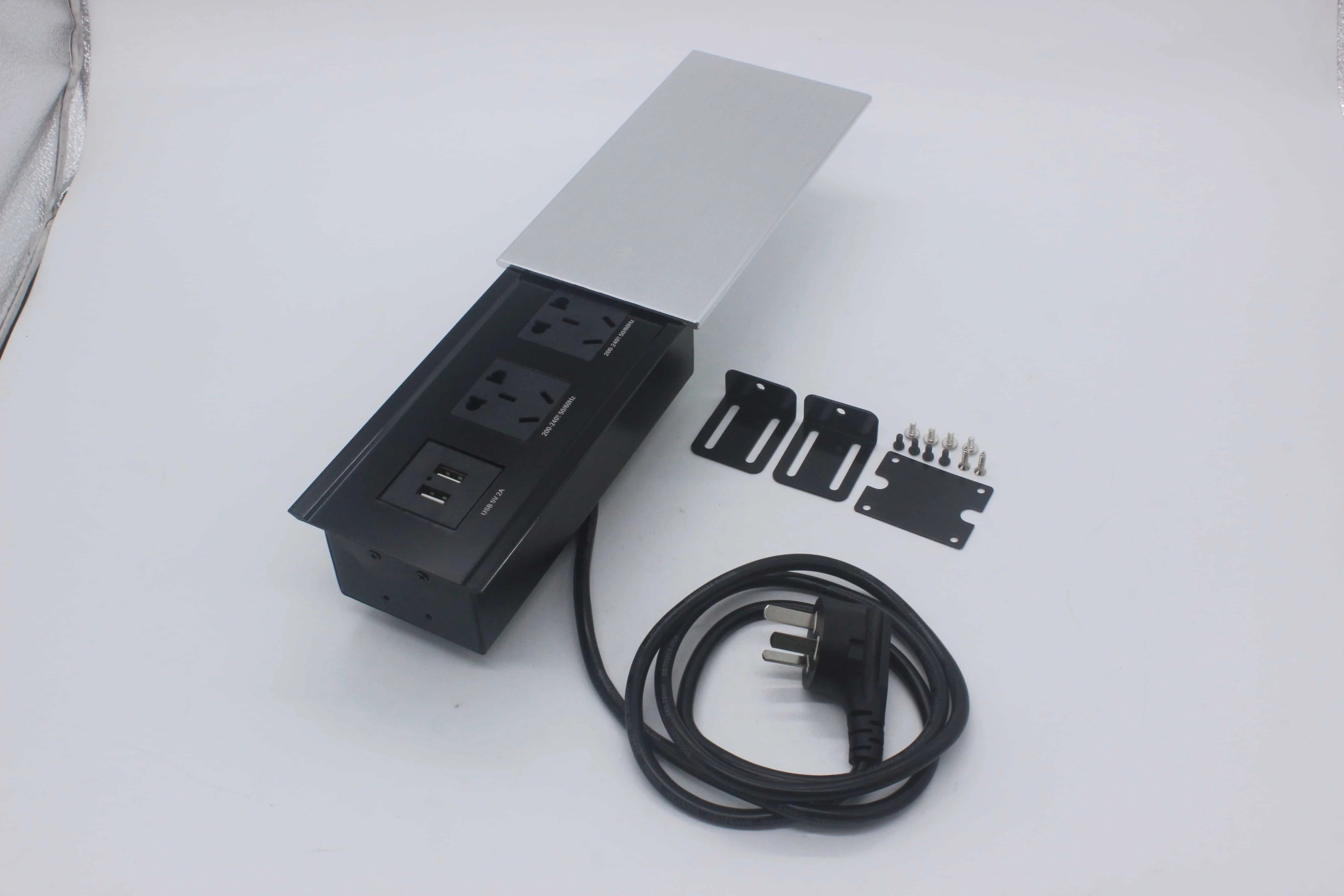 Hot Selling Aluminum Sliding Desktop Mounted Socket Box Furniture ...