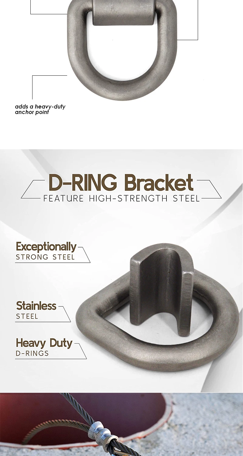 Heavy Duty Weld-on Forged D Ring 26500 Pounds Break Strength For ...