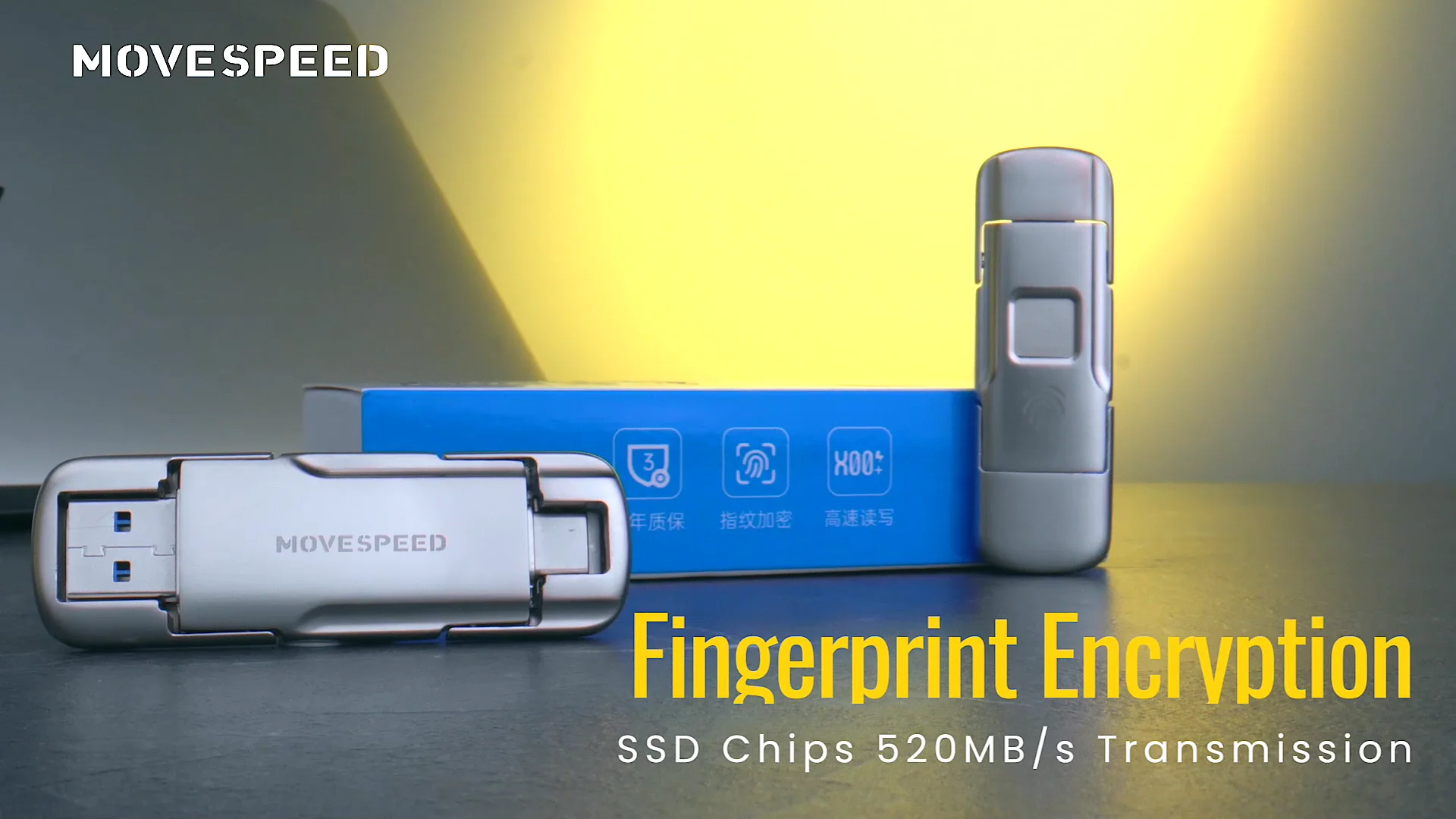 Movespeed Yucun Dual Ports Usb3.1 Ssd Chip 520mb Speed 128/256/512gb ...