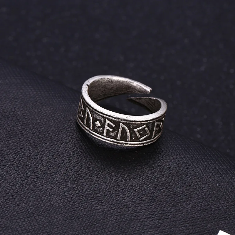 Ancient Silver Viking Ring Adjustable Artisanal Rings For Men Viking ...