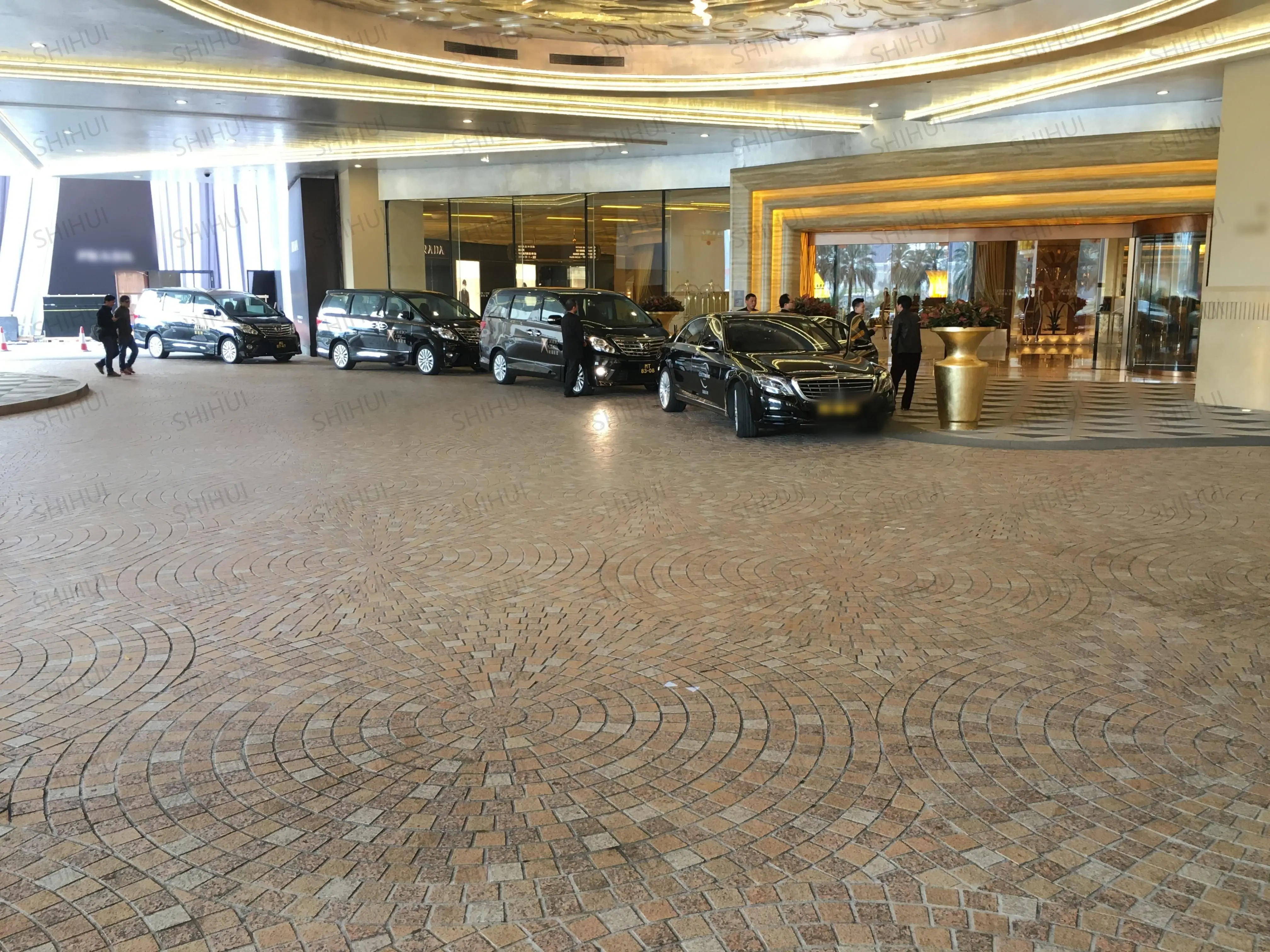 SHIHUI Outdoor Garden Natural Stone Mixed Granite Circular Pattern ...