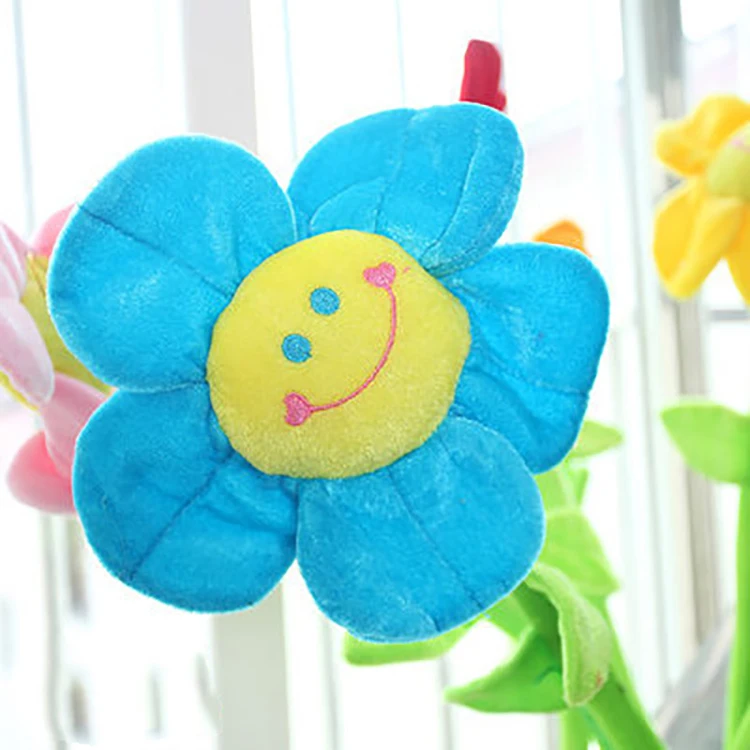Plush Flower Bendable Stems Colorful Stuffed Flowers Plush Toy Durable ...