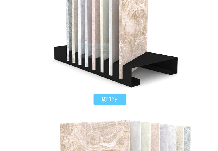 Simple Stone Quartz Sample Display Rack - Metal & Customizable