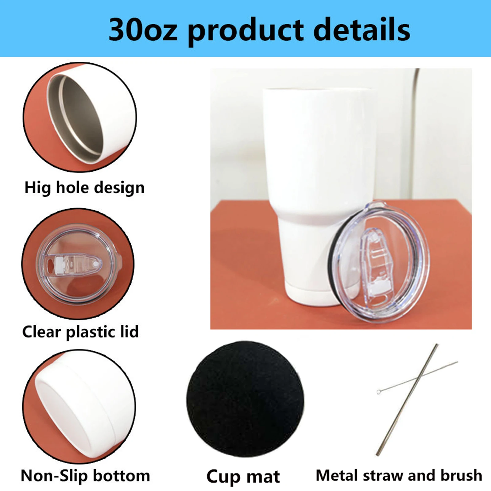 30oz Sublimation Tumblers - Eco-Friendly, Durable, and Stylish
