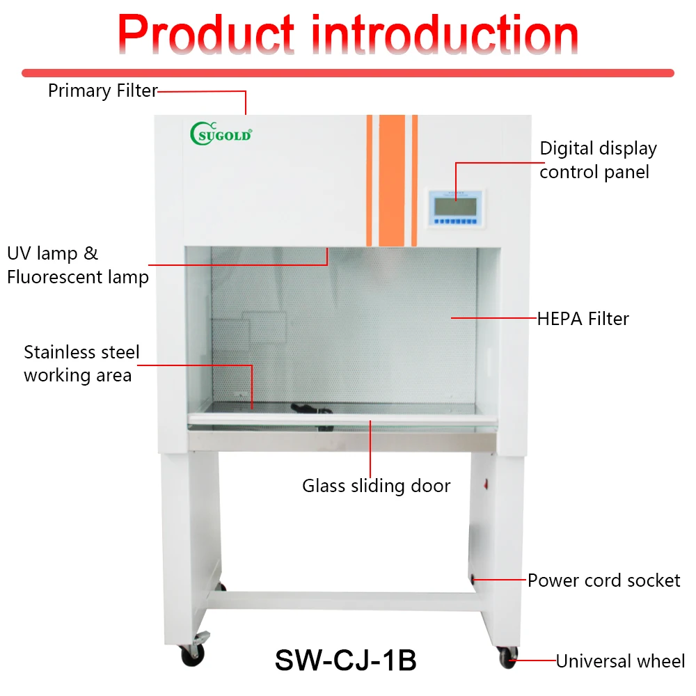 Laboratory Class 100 HEPA Filter Laminar Air Flow Cabinet