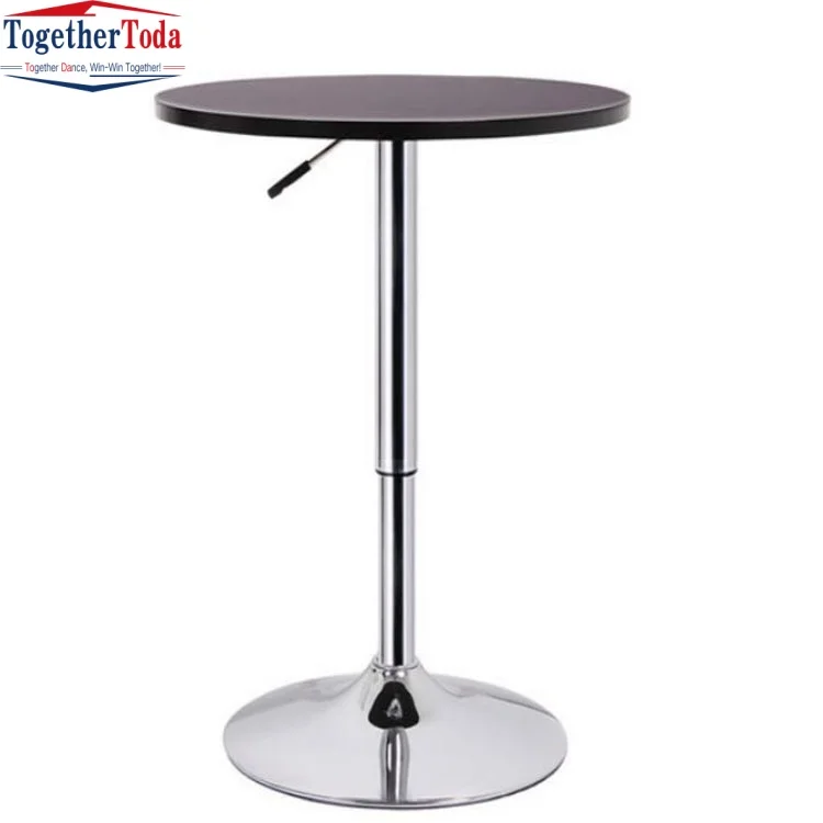 Modern Solid Wood Cocktail Round bar Counter Wine Party Fixed High bar ...