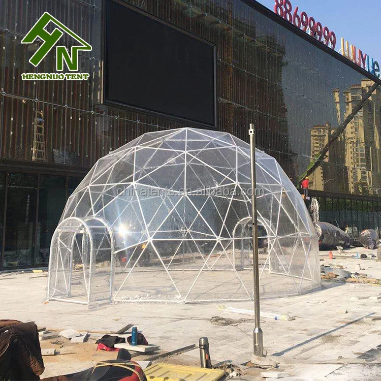 8m Transparent PVC Igloo Geodesic Dome Tent by Hengnuo