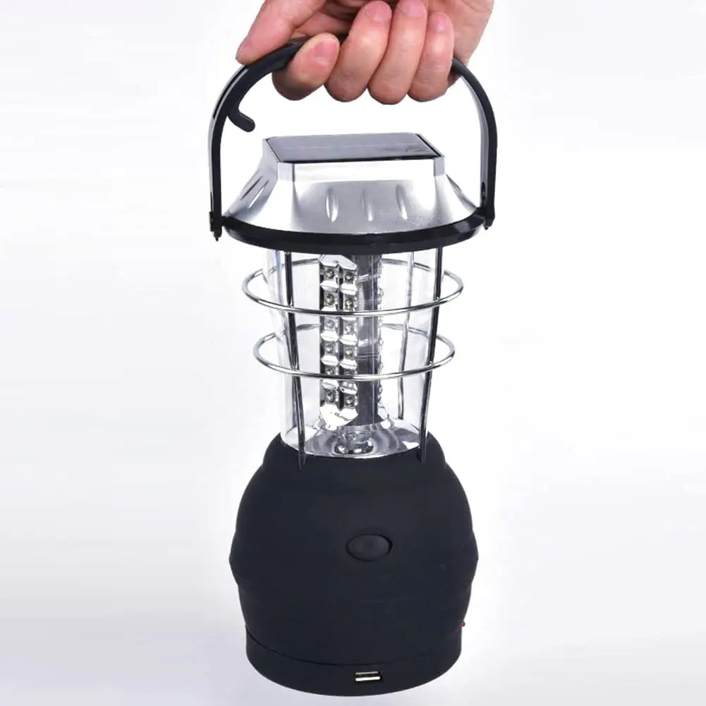 36 Led Solar Hand-up Crank Dynamo Camping Lantern Emergency Lamp ...