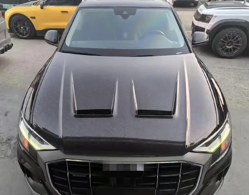 MRD Audi Q8 Bonnet Hood MS Style Hood Fits for Audi Q8 Carbon Fiber ...