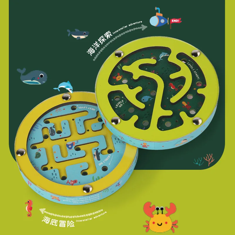 Children's Mini Handheld Bead Balance Board Game Educational Balance ...