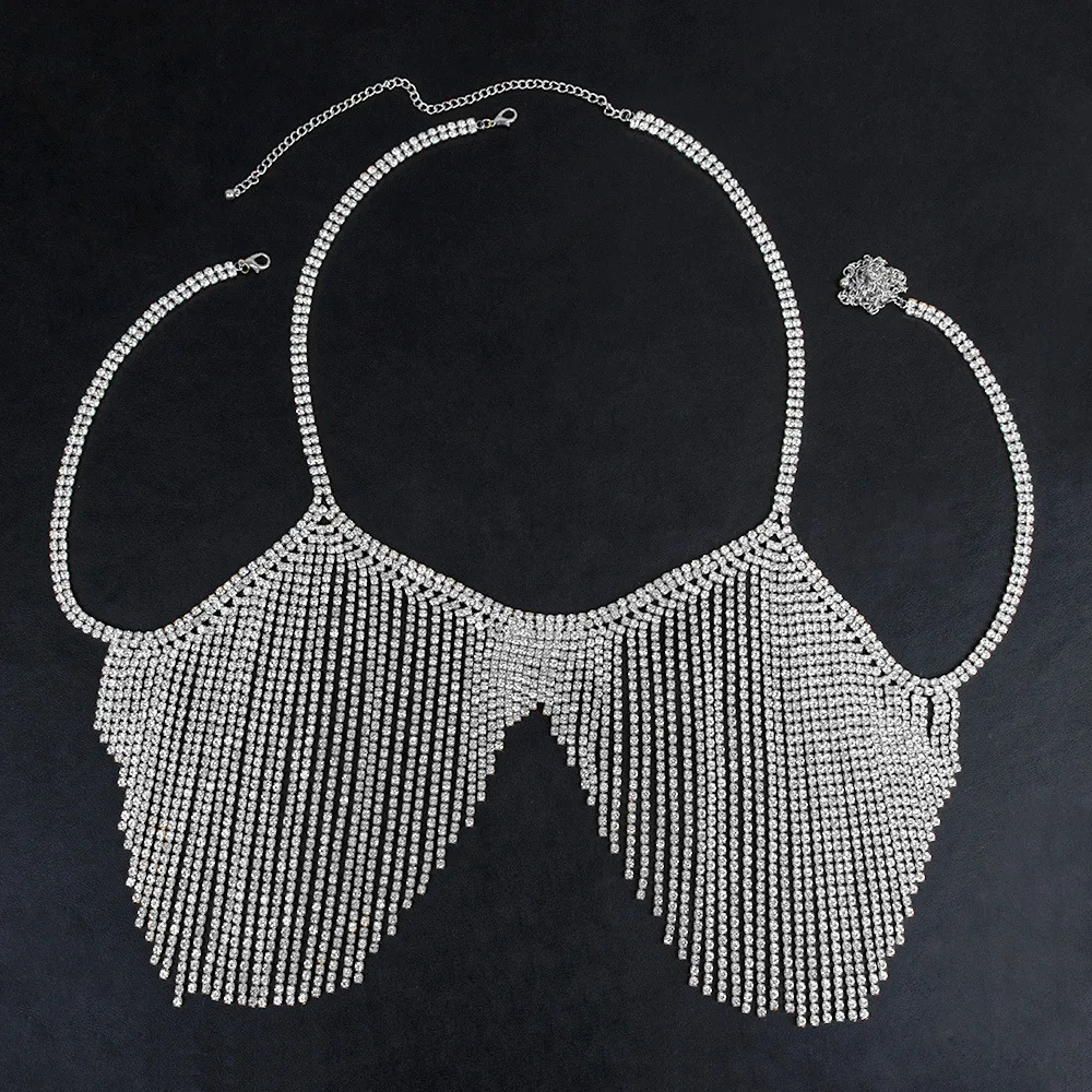 Wholesale Rhinestone Sexy Chest Bracket Bra Rhinestone Chest Chains ...