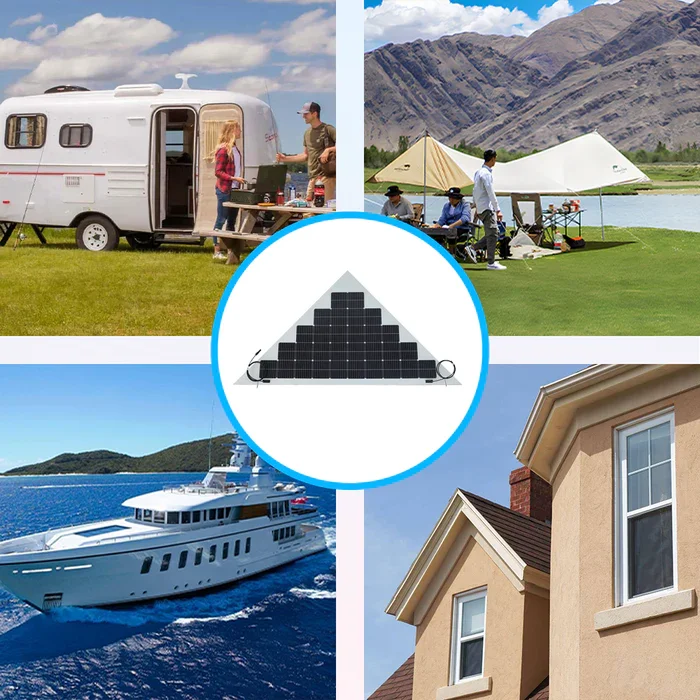 Custom Triangle Shape Solar Panel Flexible 12v 80w 100w 120w Triangular ...