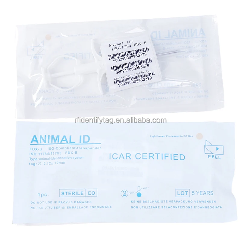 Implantable Rfid Microchip Animal Identification Transponder 13.56 Mhz ...
