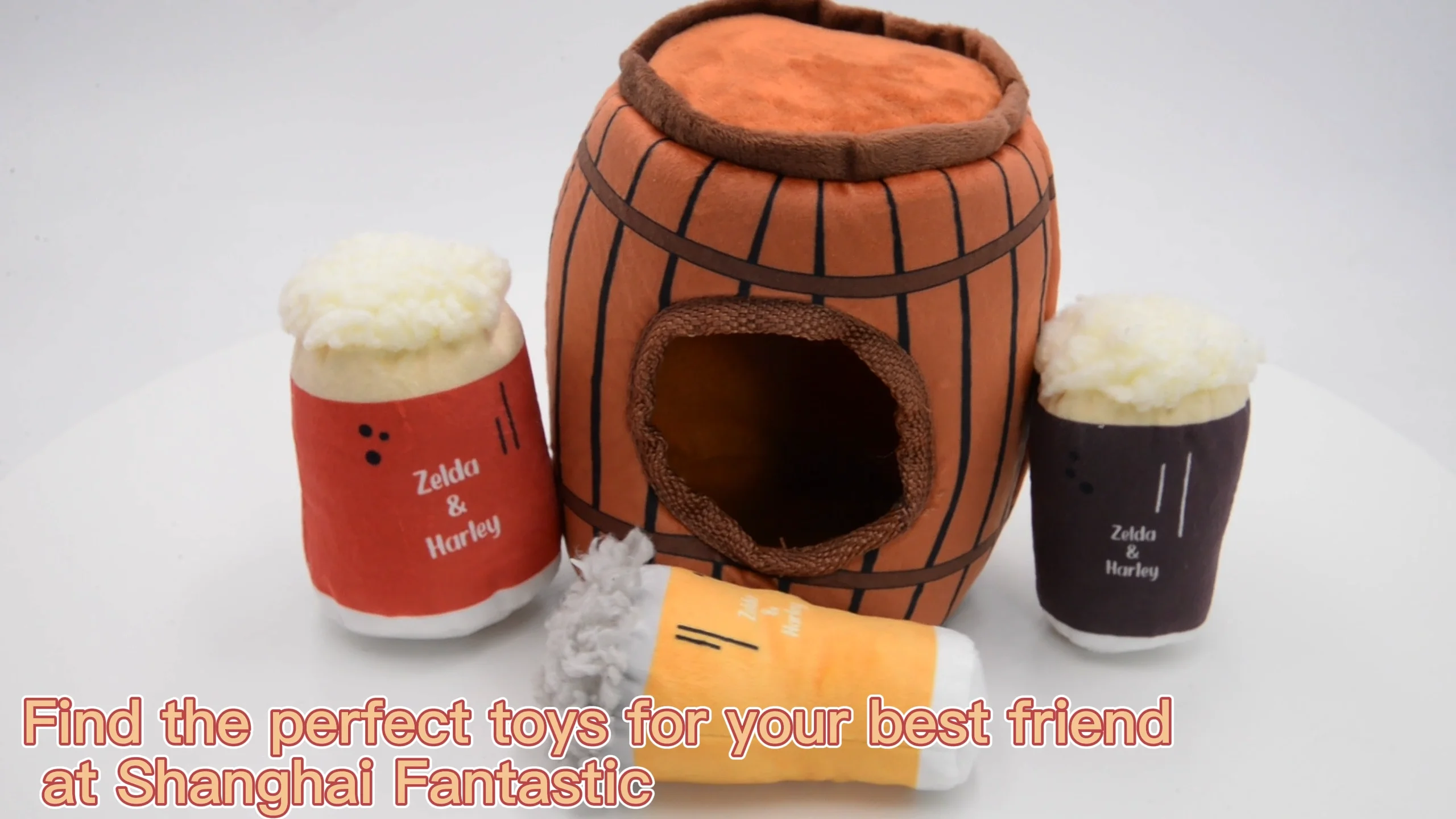 Famipet Custom Beer Keg Design Funny Hundespielzeug Soft Stuffed Plush ...