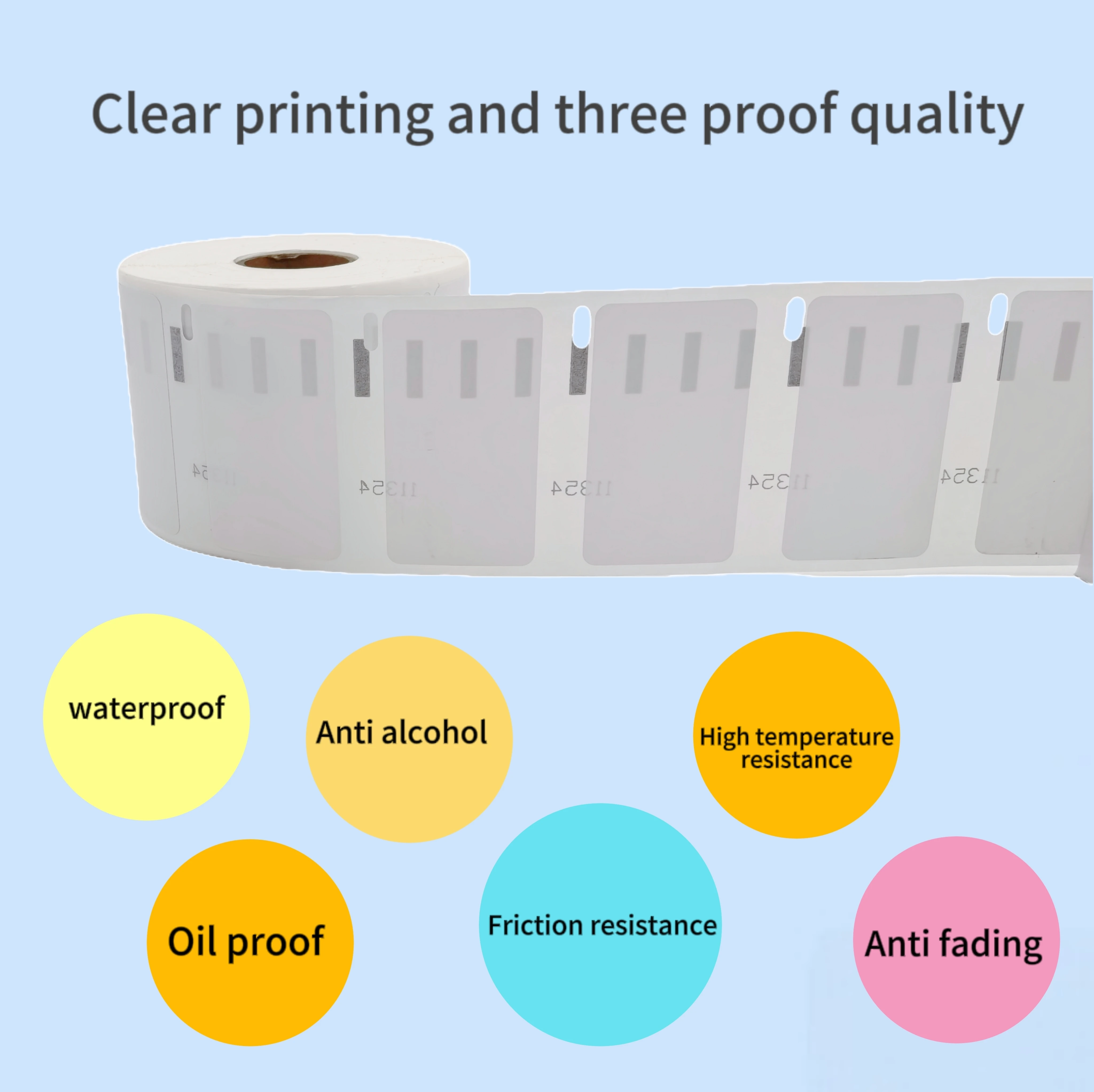 Custom Black On White Barcode Label Rl-d-11354 Etiquette Self Adhesive ...