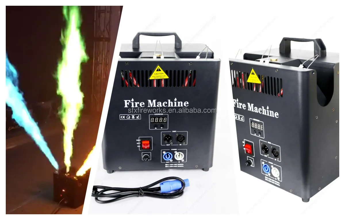 DMX 512 Triple Way Flame Machine for Concert Stage Effects