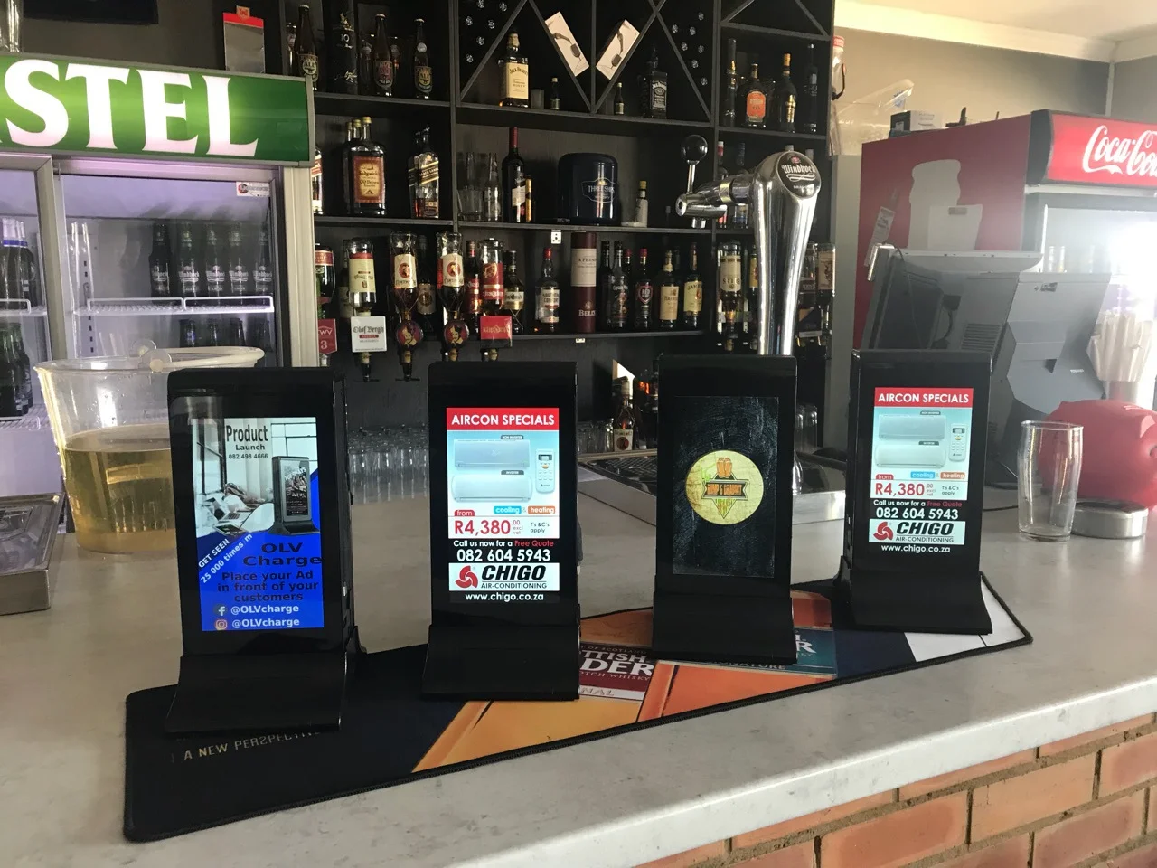 7 Inch Dual Screen Poster Lcd Stand Digital Menu Display Restaurant ...