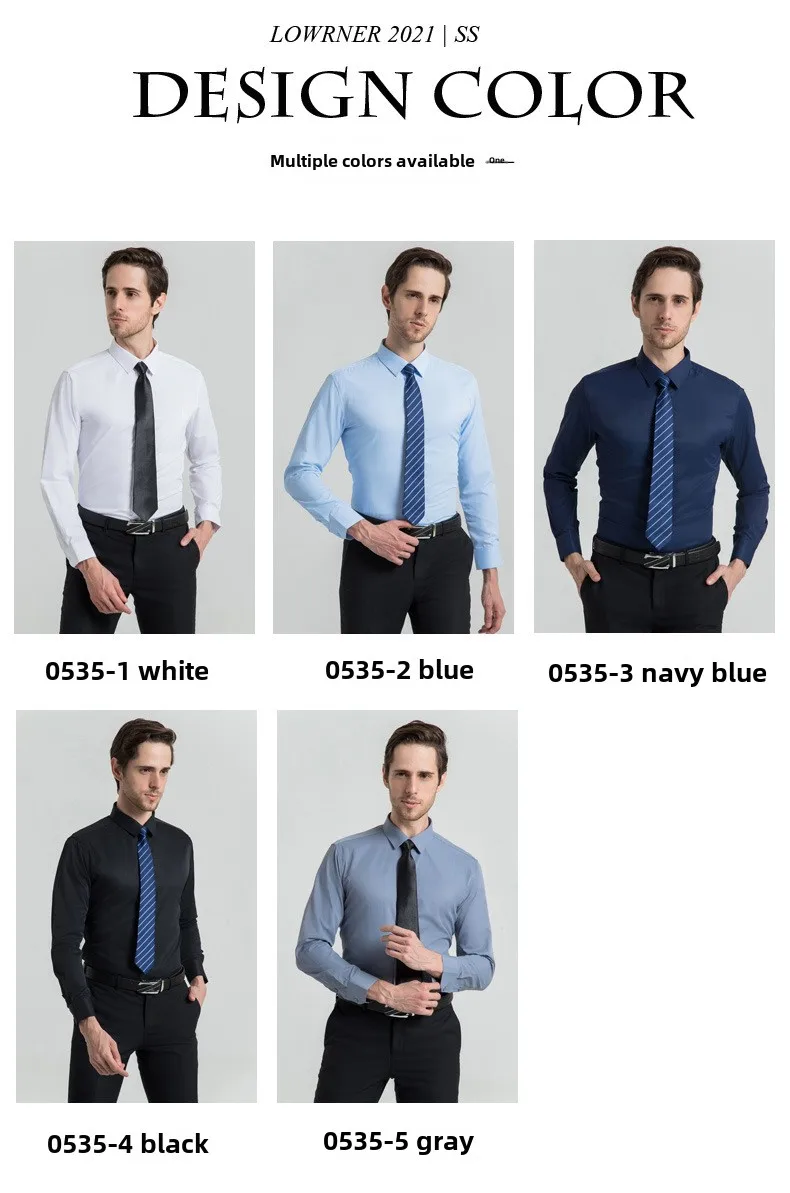 Factory Direct Classic Royal Blue Dress Shirt Men Professional Shirt ...